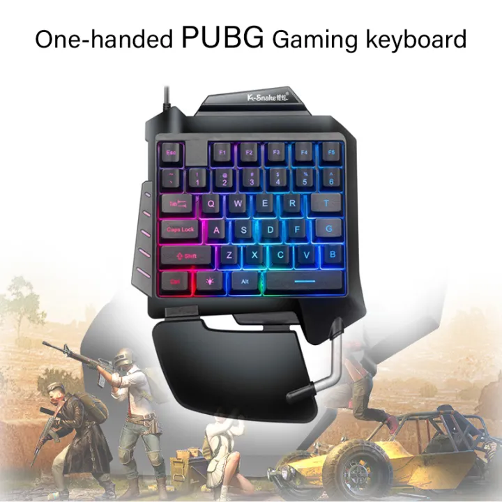 One-handed PUBG Gaming keyboard Ergonomic Keypad for Laptop Desktop PC ...