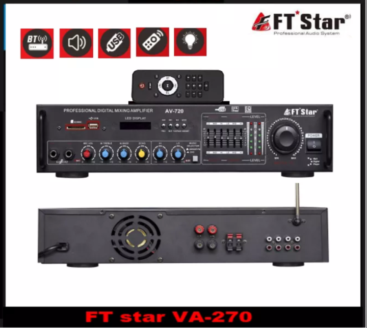 Megapro FT STAR Stereo Mixing Power Amplifier with Equalizer/ Bluetooth ...