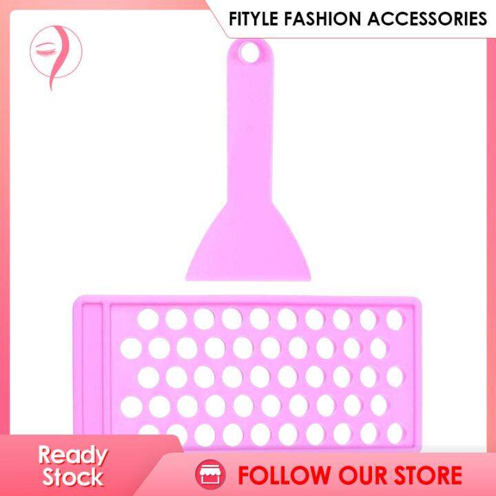 Fityle Lip Balm Crafting Kits 50 Hole Tool Container Tray for DIY ...