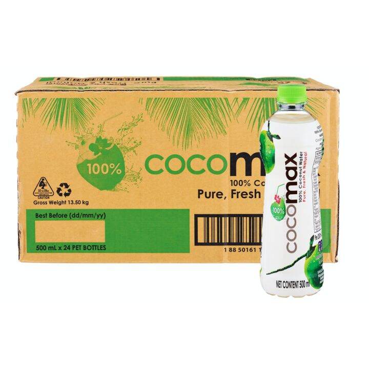 Cocomax 100% Coconut Water 500ml x 24 bottles (BBD: Jul 2024) | Lazada ...