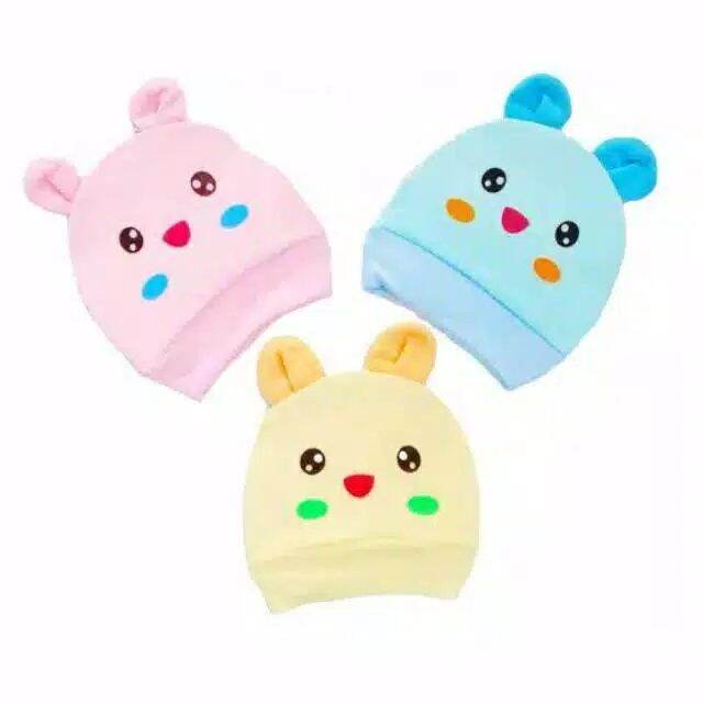 HARGA SATUAN TOPI BAYI NEWBORN (0-3 BULAN) - KARAKTER LUCU | Lazada ...