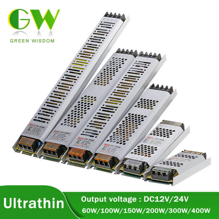 Ultra Thin Power Supply Led Driver DC12V DC24V 60W 100W 150W 200W 300W ...