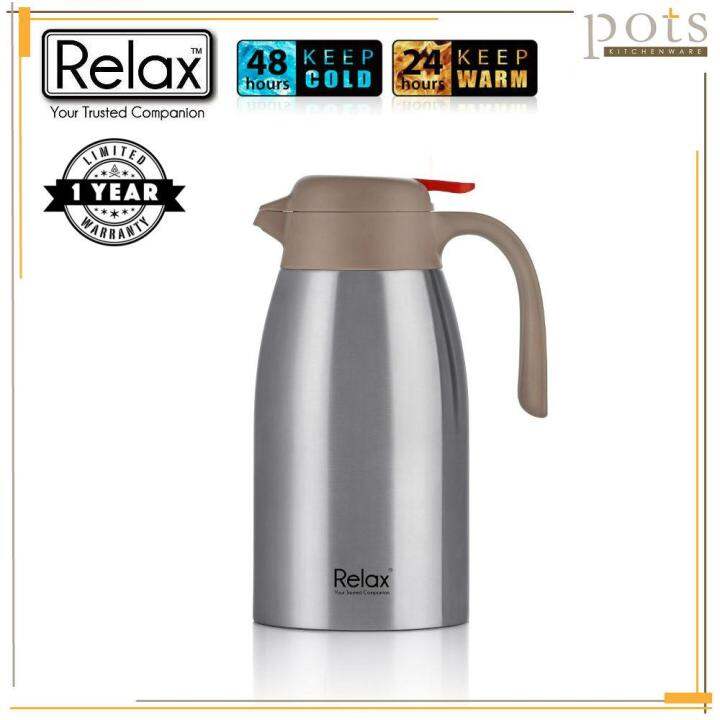 Relax SUS304 Stainless Steel Thermal Jug Thermos Carafe Keep Warm Cold ...