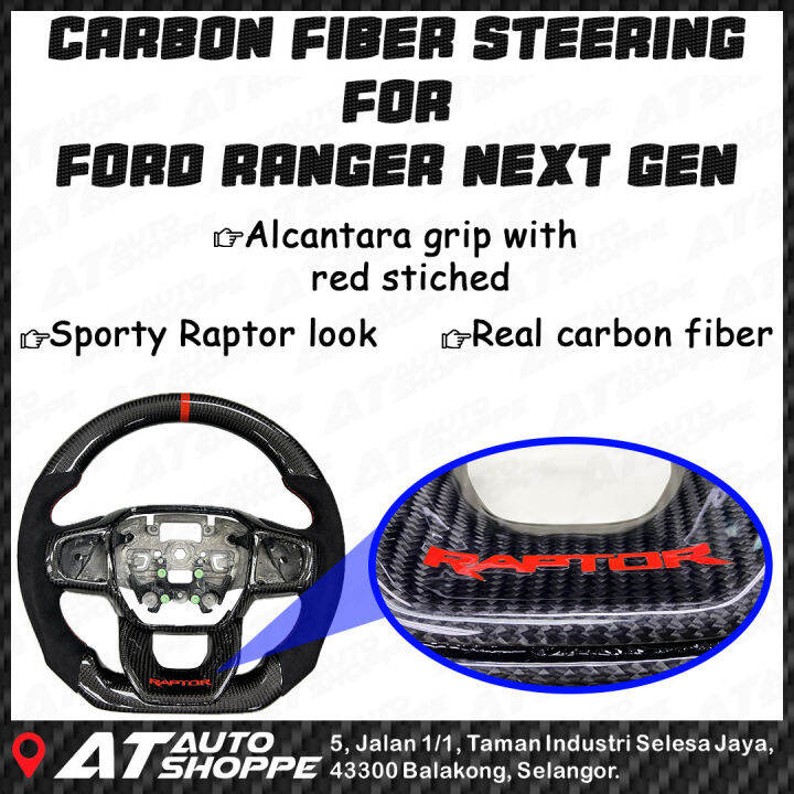 FORD RANGER NEXT GEN CARBON FIBER STEERING WHEEL RODA STERENG | Lazada
