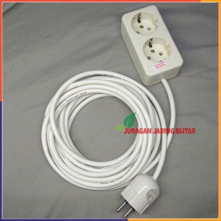 stop Kontak uticon 2 Lubang/Kabel 10 Meter/Steker Arde Kuningan ...
