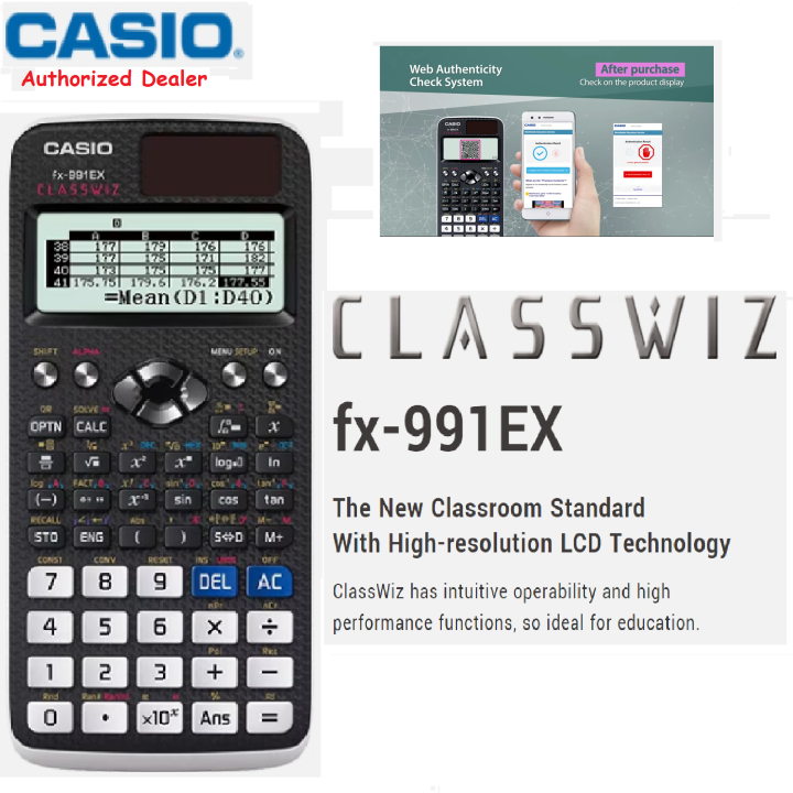 Casio fX-991EX 552 Function ClassWiz Scientific Calculator (Solar ...