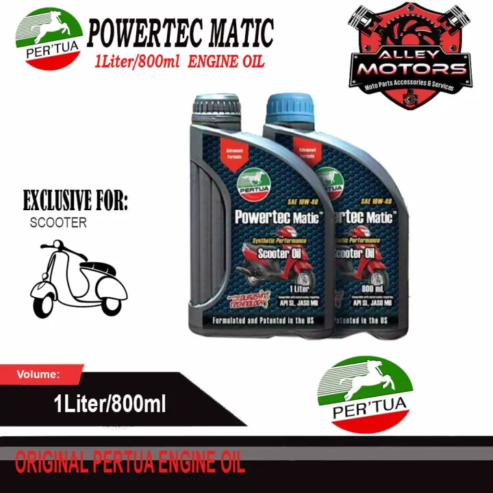 ENGINE OIL PERTUA POWERTEC MATIC 1Liter / 800ml By Alley Motors | Lazada PH