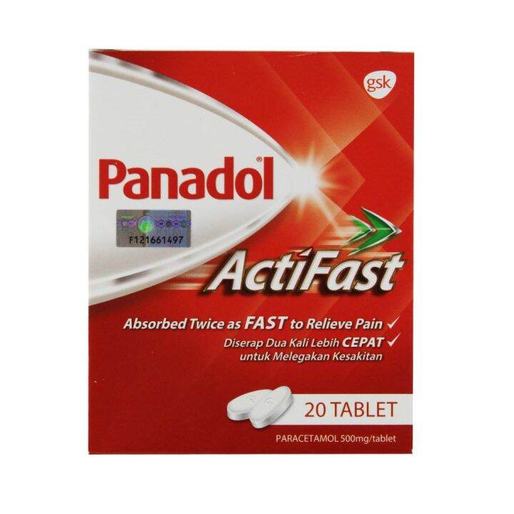 Panadol Actifast Painkiller (500mg x 20's) | Lazada