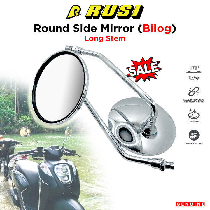 Rusi Surf 125 | Round Circle Side Mirror Chrome Long Stem (BILOG ...