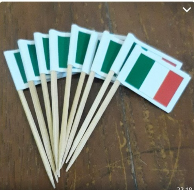 50 PC-CAKE TOPPER -BENDERA NEGARA ITALIA - TUSUK GIGI BENDERA ITALIA ...