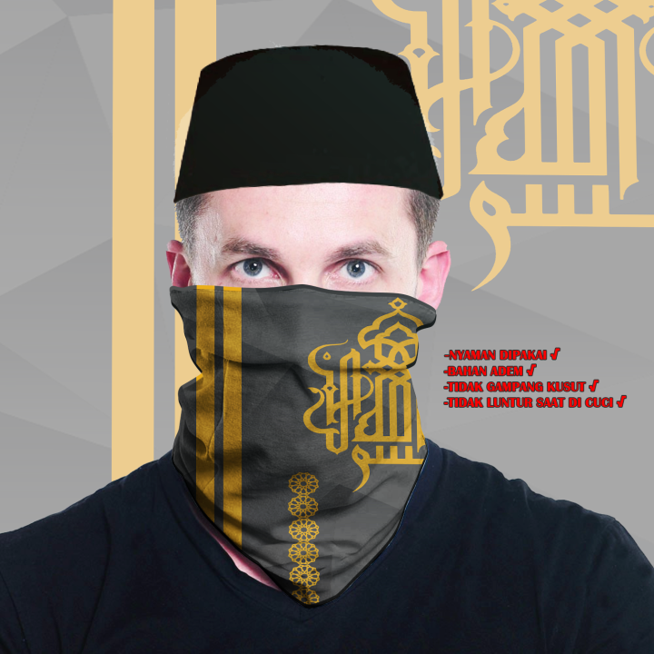 Buff Aksesoris Muslim Fullprinting Sublimasi Anti Luntur adem dan ...