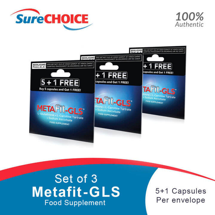 Metafit GLS L-Glutathione Capsule 5 + 1 Set of 3 | Lazada PH