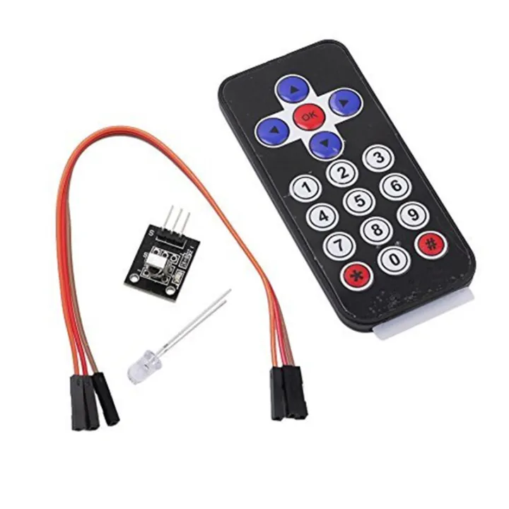 Infrared Remote Control Kit for Arduino ชุดรีโมดควบคุมอินฟาเรด (ดำ ...