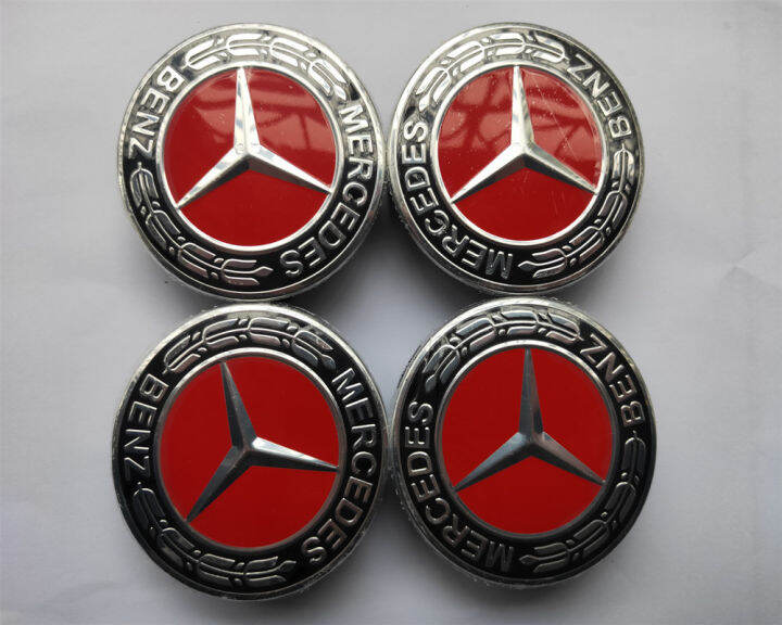 4Pcs 75mm Car Logo Rim Wheel Center Hub Cap Cover Emblem For Mercedes ...