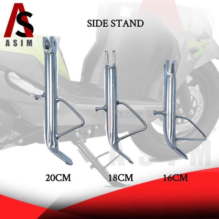 ASIM Motorcycle Universal Side Stand Silver 16cm 18cm 20cm Gold 16cm 20cm Full Alloy With Bolts ...