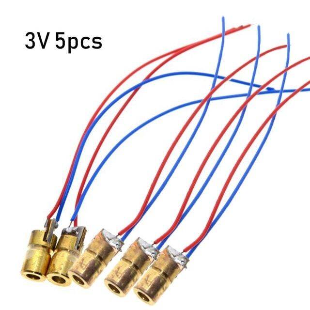 1/3/5/10pcs Laser Diode 650nm 6mm 3/5v 5million Watt Red Copper Head ...
