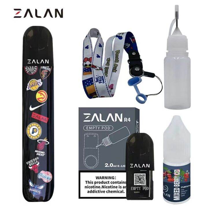 ZALAN (5 IN 1) R5 device Juice pods vape Refillable set with Lanyard ...