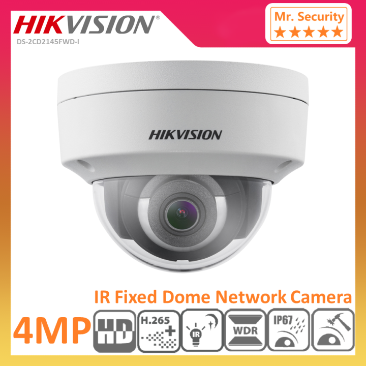 Hikvision 4MP IR Fixed Dome Network Camera 2.8mm POE Night Version IP67 ...