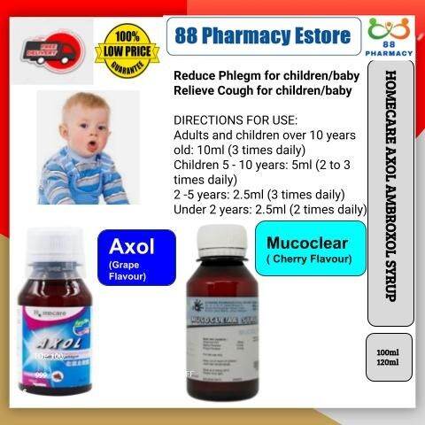 Homecare Axol Liquid Syrup 100ml (Grape Flavour) Relief of Productive ...