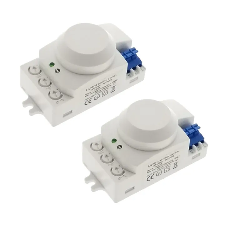 2X 5.8GHz HF System LED Microwave 360 Degree Motion Sensor Light Switch ...