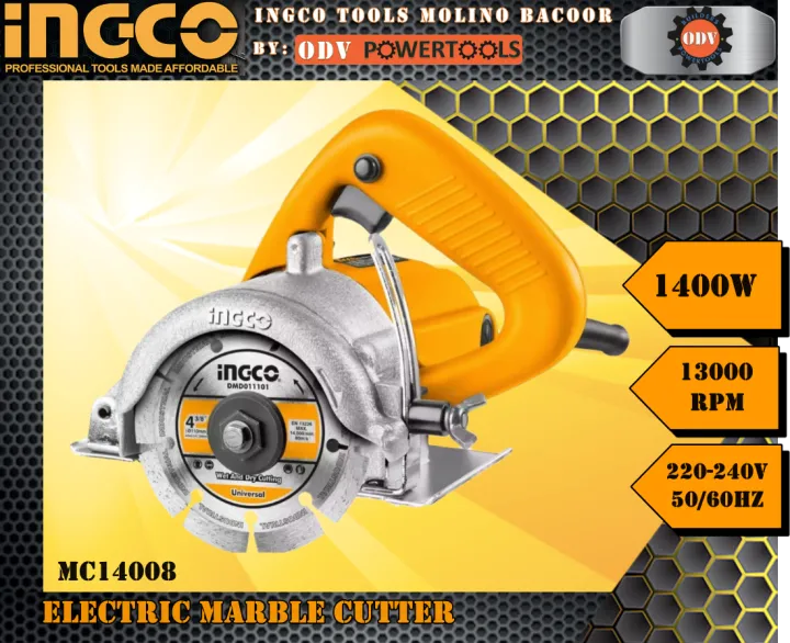 Ingco MC14008 Electric Marble Cutter 1400W with Adjustable Cutting ...