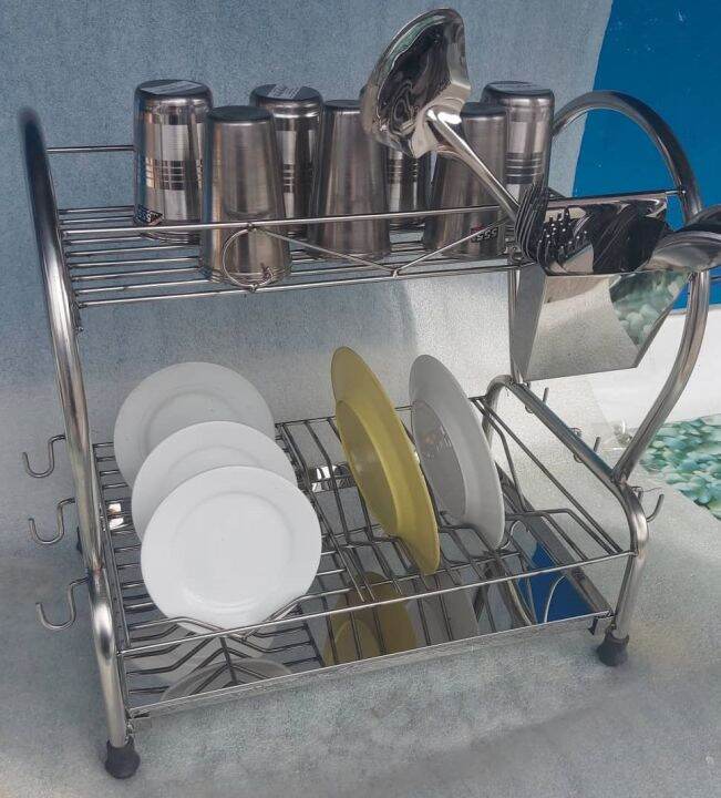 MADE OF PURE STAINLESS DISH ORGANIZER/PINGGANAN WITH FREE ITEM | Lazada PH