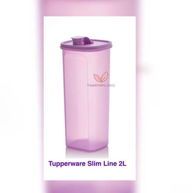 Tupperware Slim Line UNGU 2L Tupperware Original | Lazada Indonesia