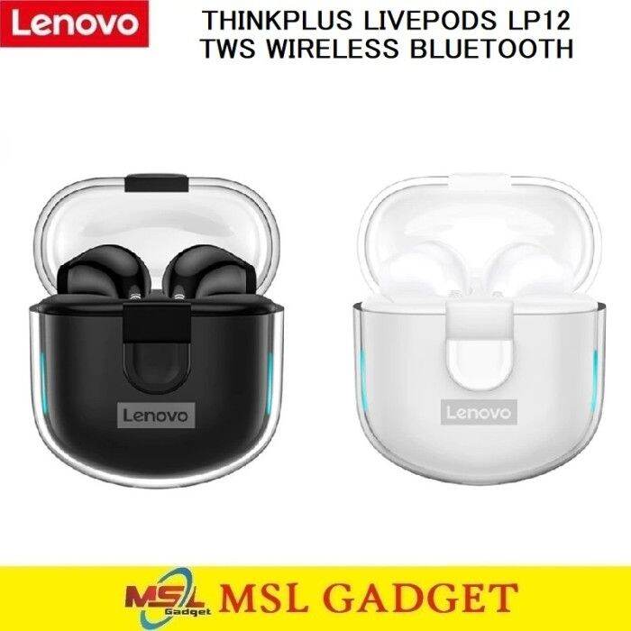 Lenovo Thinkplus LivePods LP12 Headset Bluetooth TWS Wireless Earbuds | Lazada Indonesia