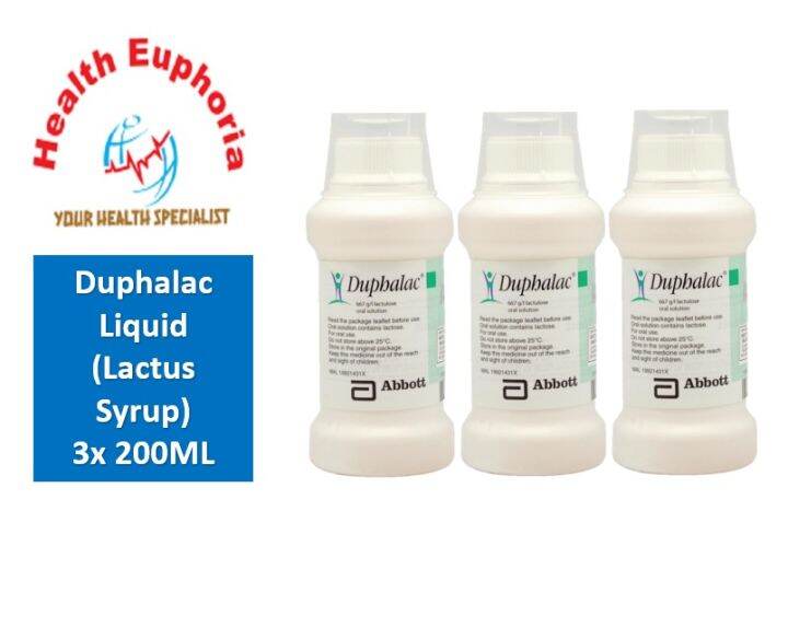 Duphalac Syrup 3x200ml (Triple Pack) *Lactus*Lactulose*Constipation ...