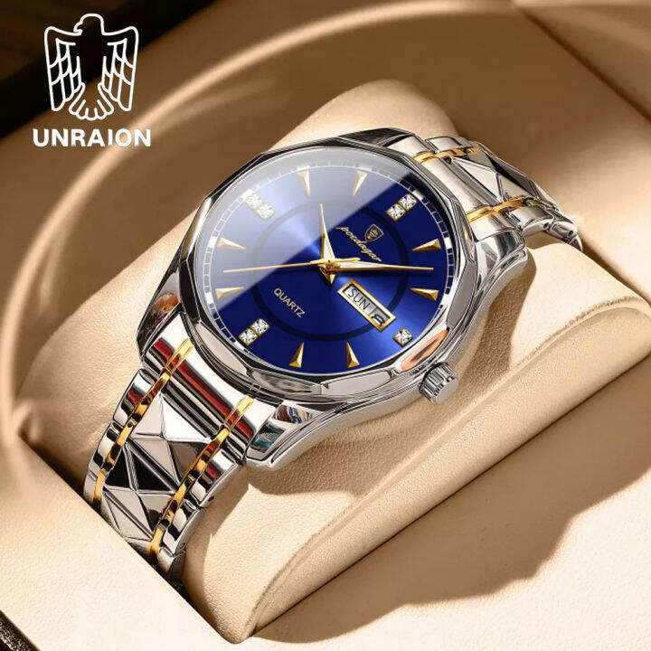นาฬิกาสแตนเลสผู้ชายแฟชั่นใหม่แบรนด์ชั้นนำของ UNRAION 2023นาฬิกาข้อมือ ...