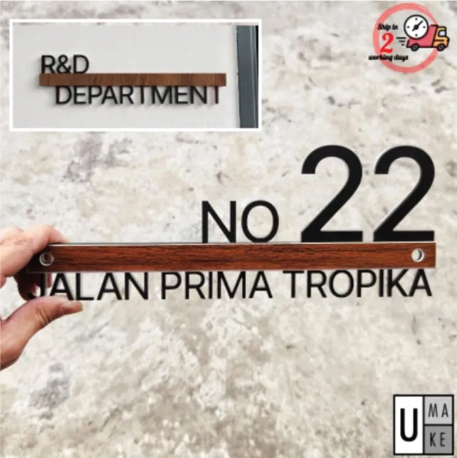 Plate Nombor Rumah / House Number Plate Signage / Papan Tanda Alamat ...