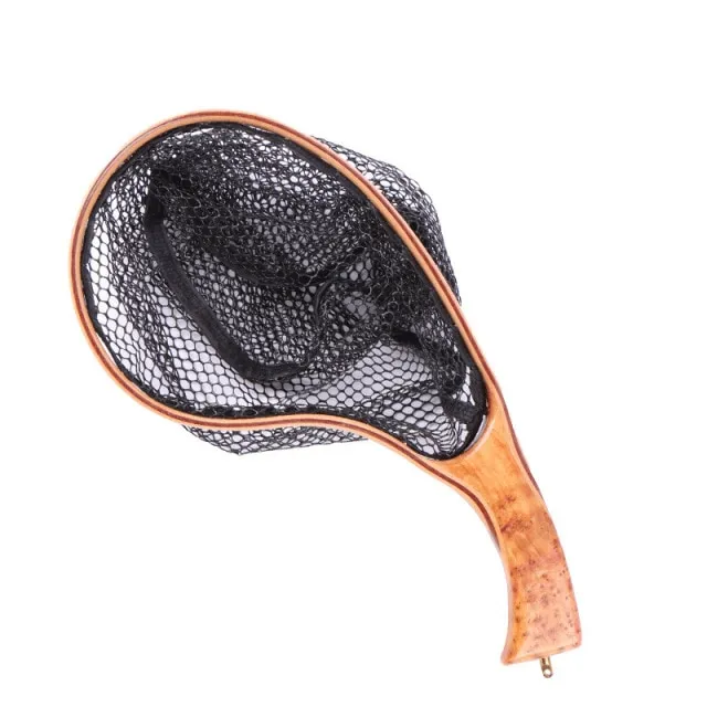 Solid Wood Fly Fishing Landing Net Trout Net Catch And Release Net ...