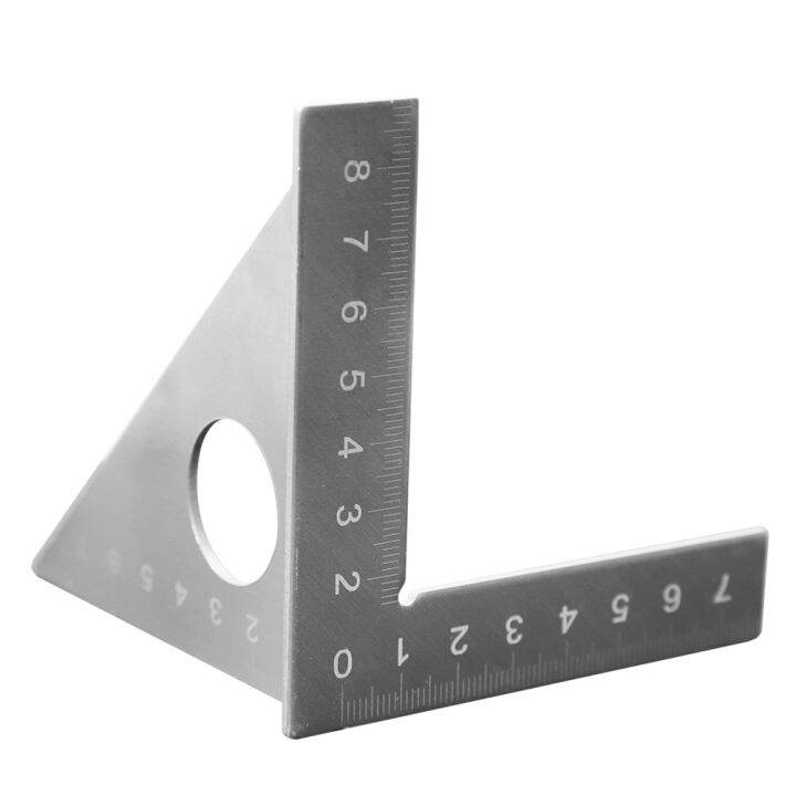 Stainless Steel Angle Ruler Protractor 45 90 Degree Measuring Marking ...
