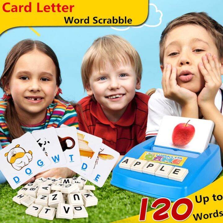 Alphabet Cards English Learning Word Puzzle Literacy Fun Game Toy Set ...