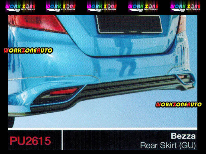 PU2615 Perodua Bezza PU Rear Skirt (Gear Up) OE Body kit Bodykit | Lazada
