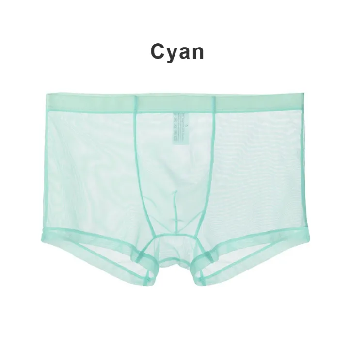 lof Men Men Underwear Mid Waist Panties Transparent Lingerie Bulge See ...