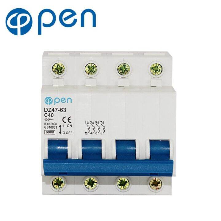ซีรีย์ C45 Dz47เบรกเกอร์ Mcb จิ๋ว4P สำหรับการโอเวอร์โหลดและการป้องกันการลัดวงจรไฟฟ้า | Lazada.co.th