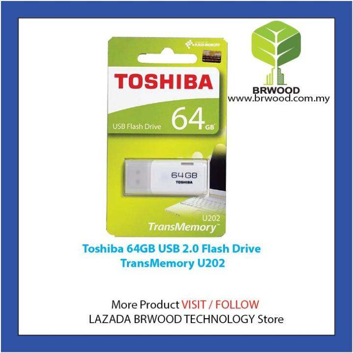 Toshiba 64GB Hayabusa U202 USB 2.0 Flash Drives TransMemory - White (THN-U202W0640A4) | Lazada