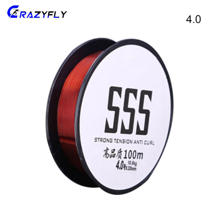 Crazyfly Senar Pancing Nilon 100M, Tarikan Super Kuat Anti Keriting ...