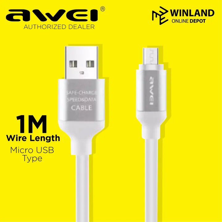 Awei Original CL-81(WHT) Fast Charger Cable USB Mobile Data ...
