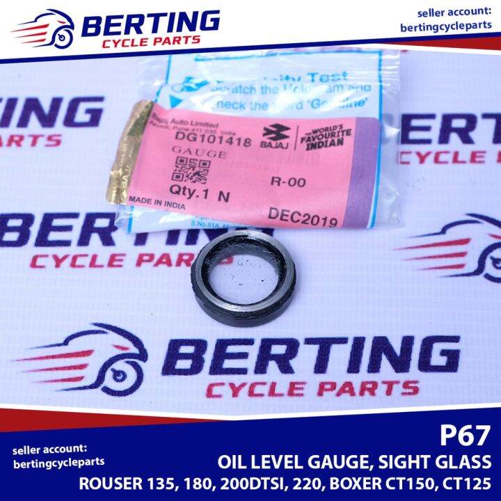 GAUGE OIL LEVEL CHECK / SIGHT GLASS Rouser 135 180 200 220 Boxer CT150 ...