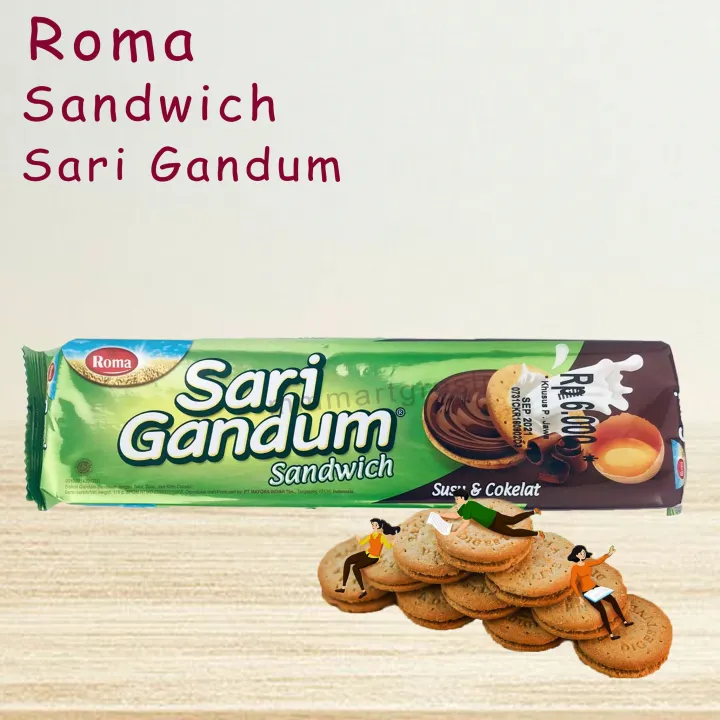 Roma sari gandum / Sandwich / coklat / 108g | Lazada Indonesia