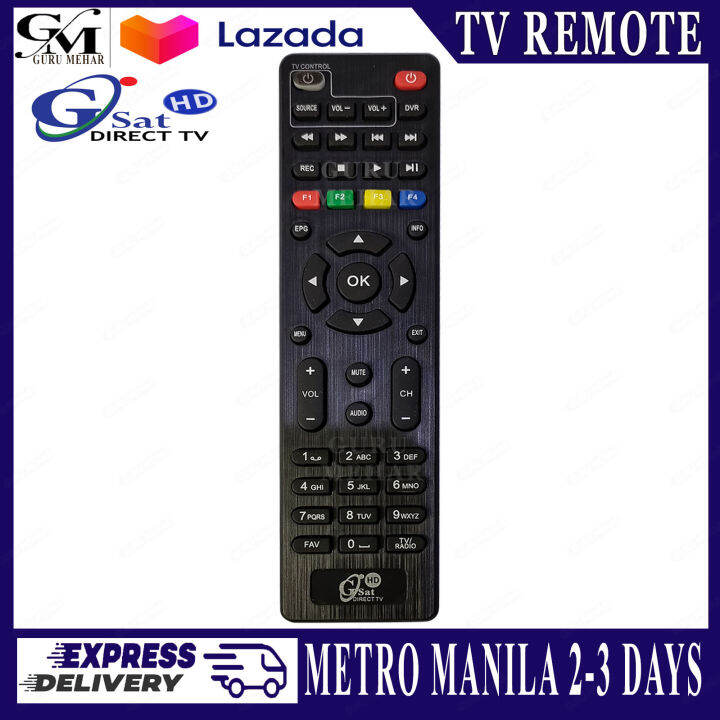 GSAT HD - Slim Design Remote Control Compatible with G-Pinoy Green and ...
