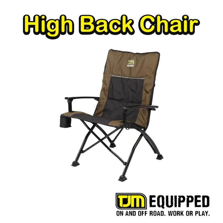 TJM High Back Chair Foldable Camping Chair, beach chair, hiking chair ...