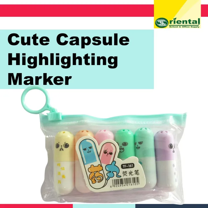 Cute Capsule Like Highlighting Marker / 6 pcs. per pack | Lazada PH