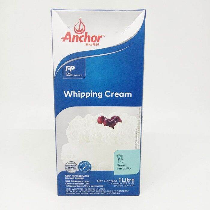 ANCHOR UHT WHIPPING CREAM 1 LITER BAHAN KUE ORIGINAL | Lazada Indonesia