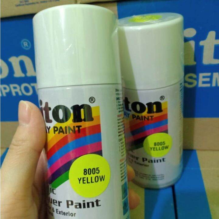 DITON Spray Paint Acrylic Lacquer Paint Pilox Cat Semprot - 8005 YELLOW ...