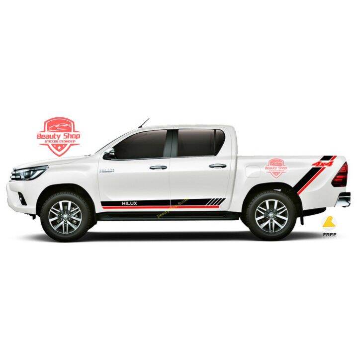 sticker mobil toyota hilux cutting stiker hilux 4x4 offroad side body ...