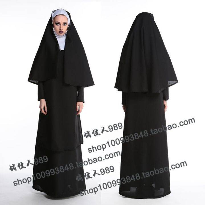 Halloween Adult Missionary Dress Up Costume Masquerade Party Priest Cos ...