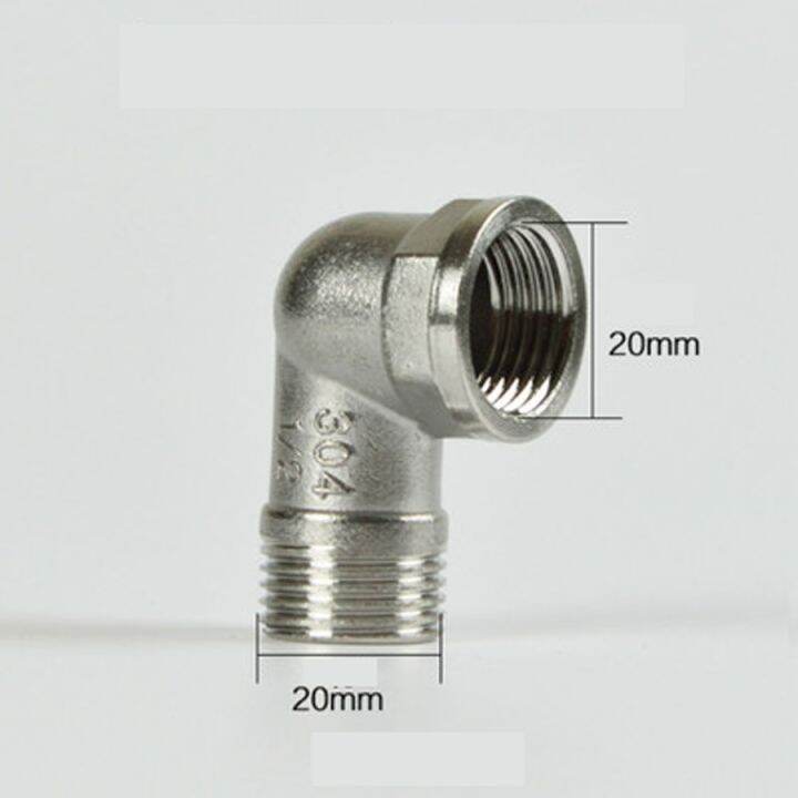 DN15 1/2" BSP Male x Female Elbow 201 Stainless Pipe Fitting Connector ...